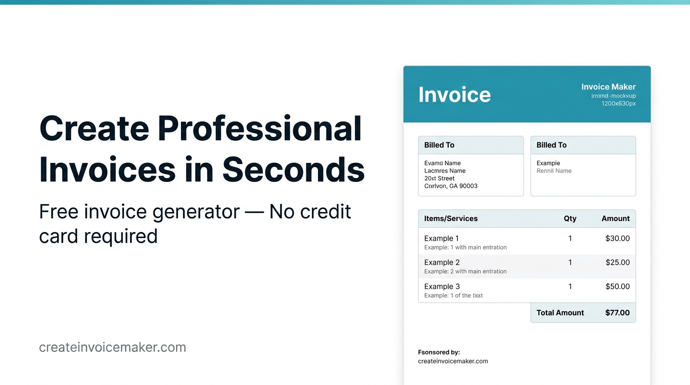 Invoice Maker — Create Professional Invoices Online